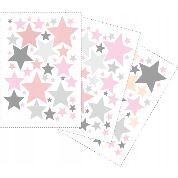 Wandtattoo - Sterne / Rosa