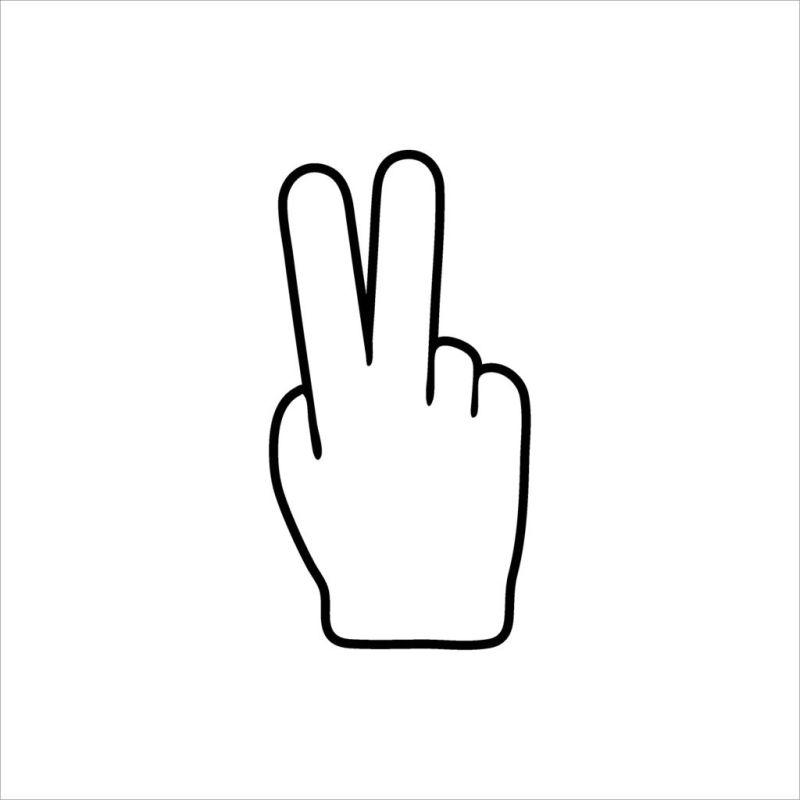 Sticker - Frieden Hand Symbol