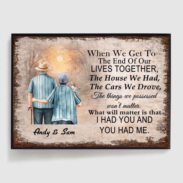 Personalisiertes Poster - Altes Ehepaar Familie